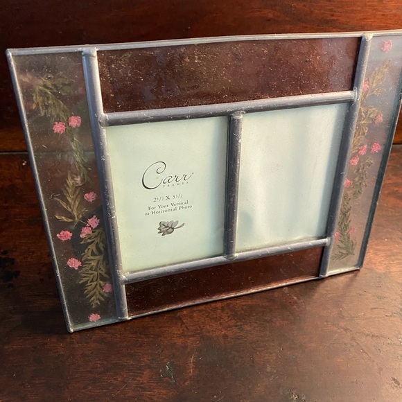 Burnes Of Boston | Accents | Vintage Stained Glass Pressed Flowers Carr ...